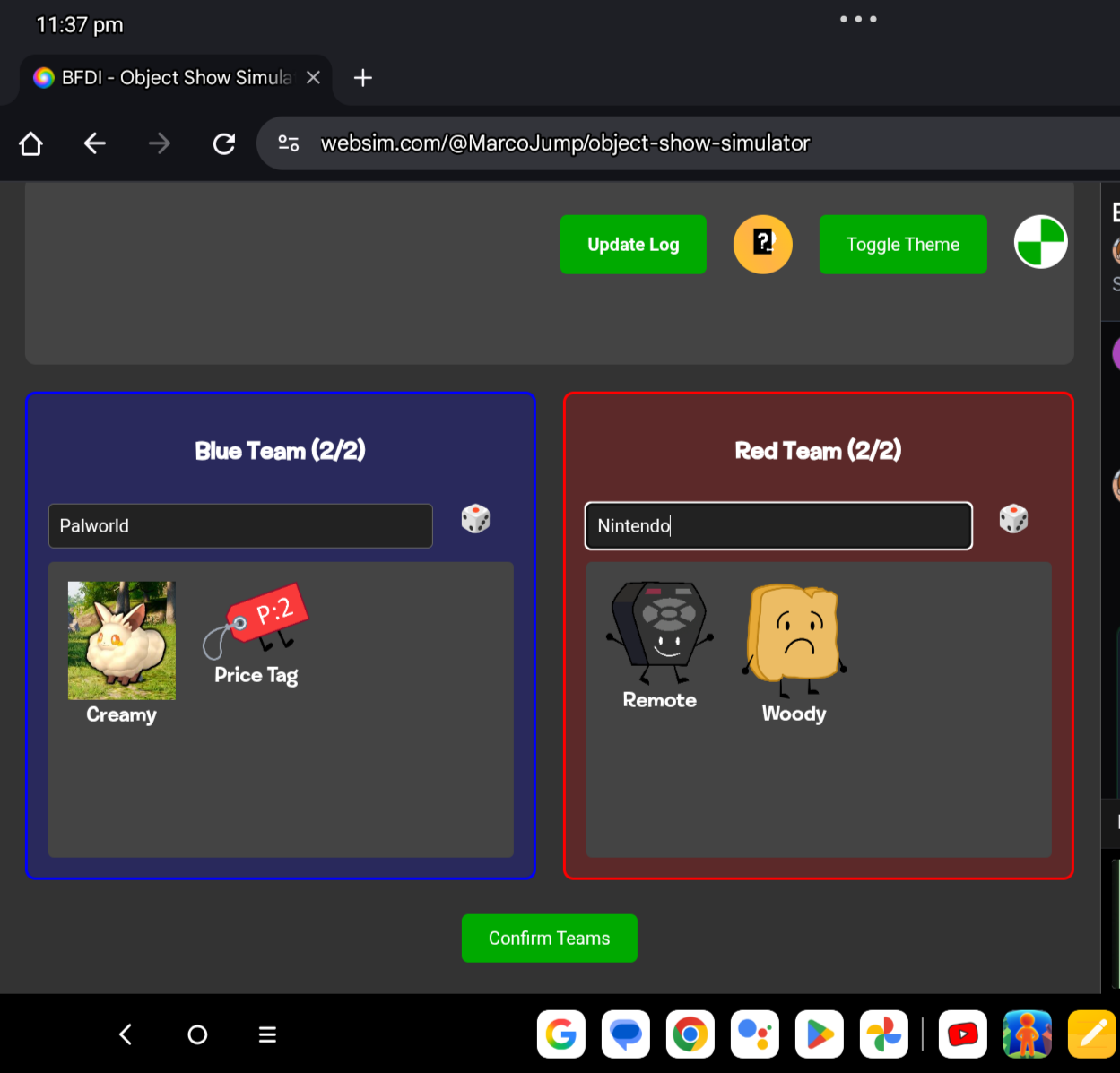 BFDI - Object Show Simulator Original