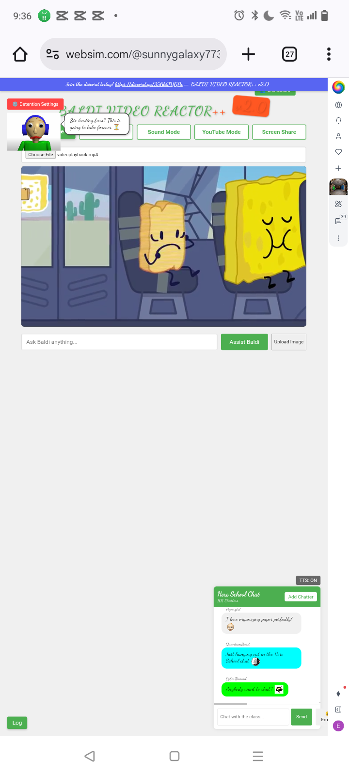 BALDI VIDEO REACTOR++