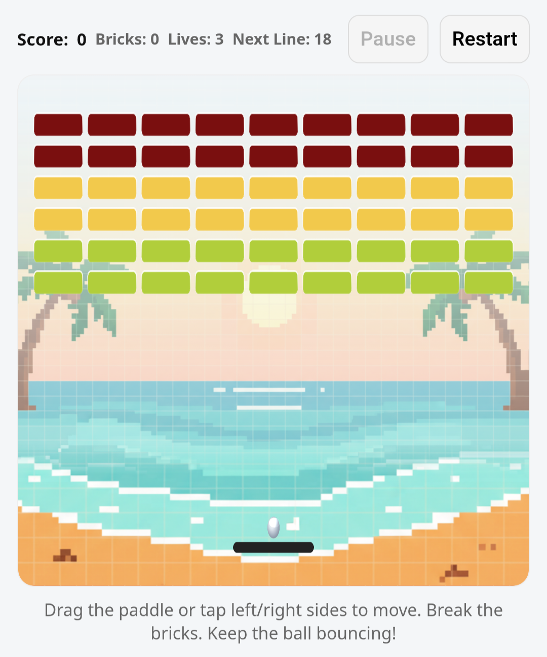 Beachside Mega Multiball Brick Breaker!